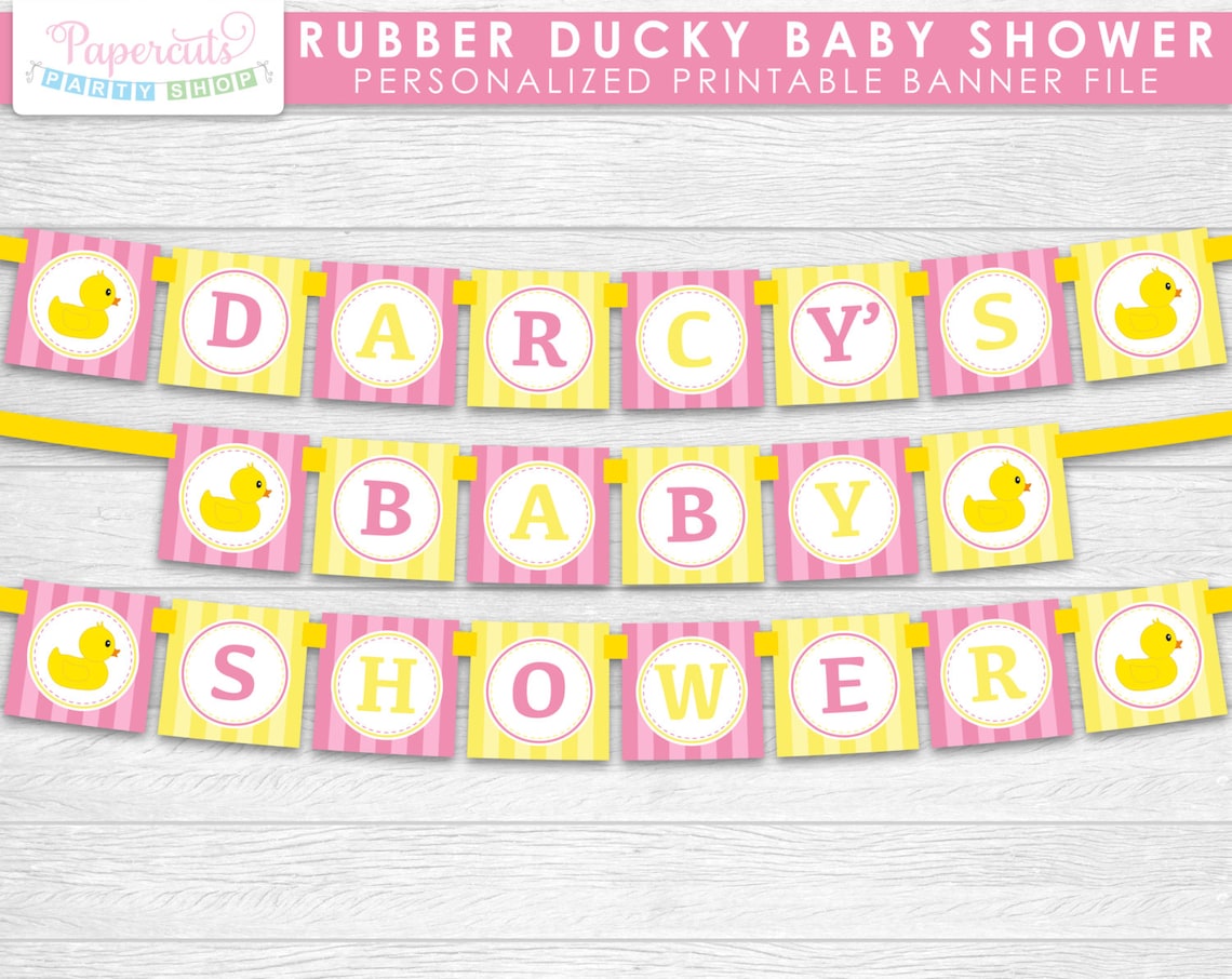 Rubber Ducky Theme SMALL Baby Shower Party Package Pink & | Etsy