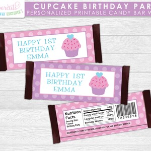 Cupcake Theme LARGE Happy Birthday Party Package | Purple & Pink ...