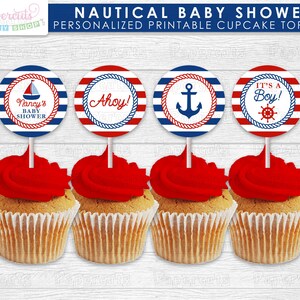 Nautical Theme LARGE Baby Shower Party Package | Blue & Red | Ahoy ...
