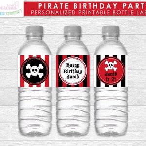 Pirate Theme SMALL Birthday Party Package | Red & Black | Personalized ...