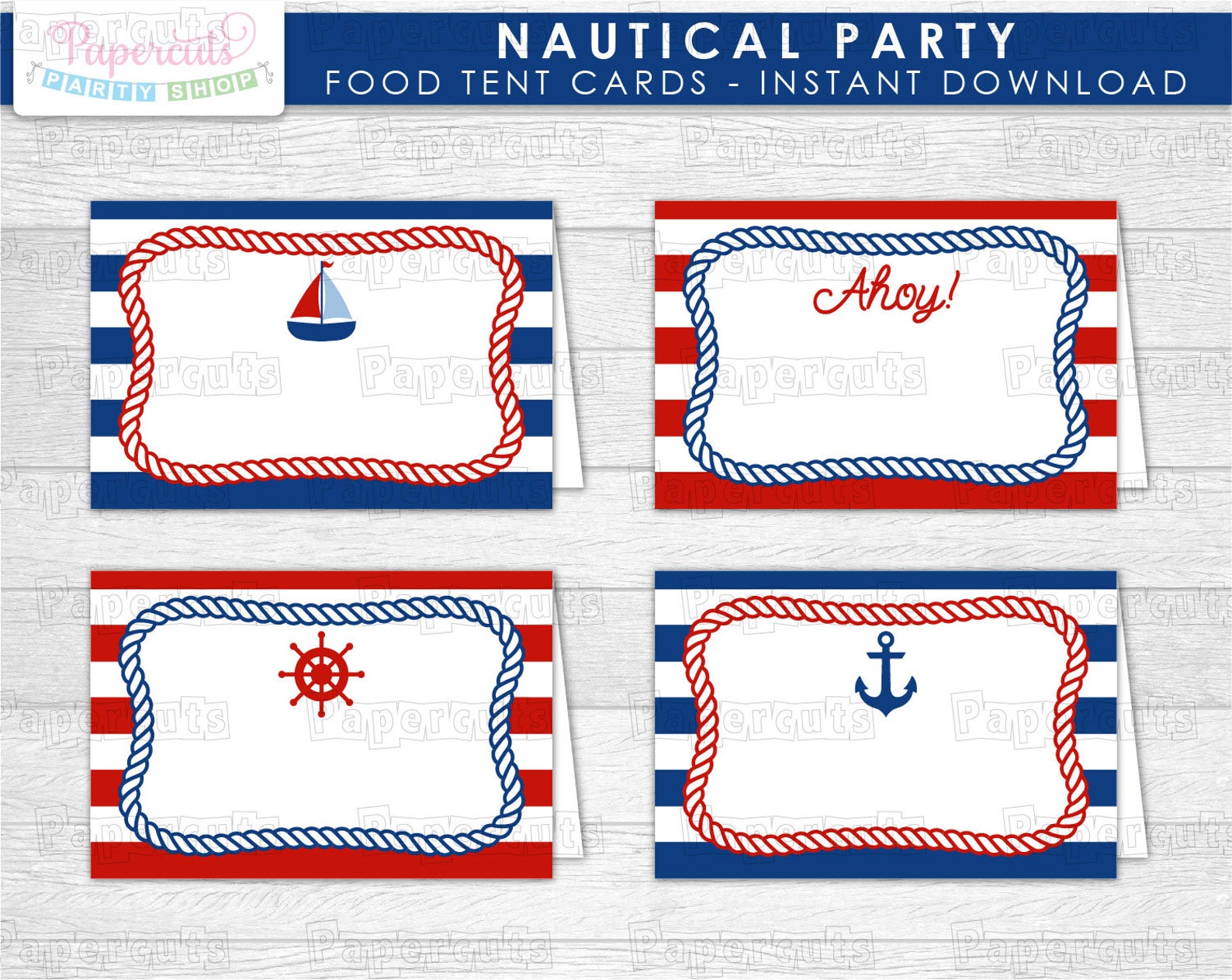 Nautical Theme LARGE Baby Shower Party Package Blue & Red | Etsy