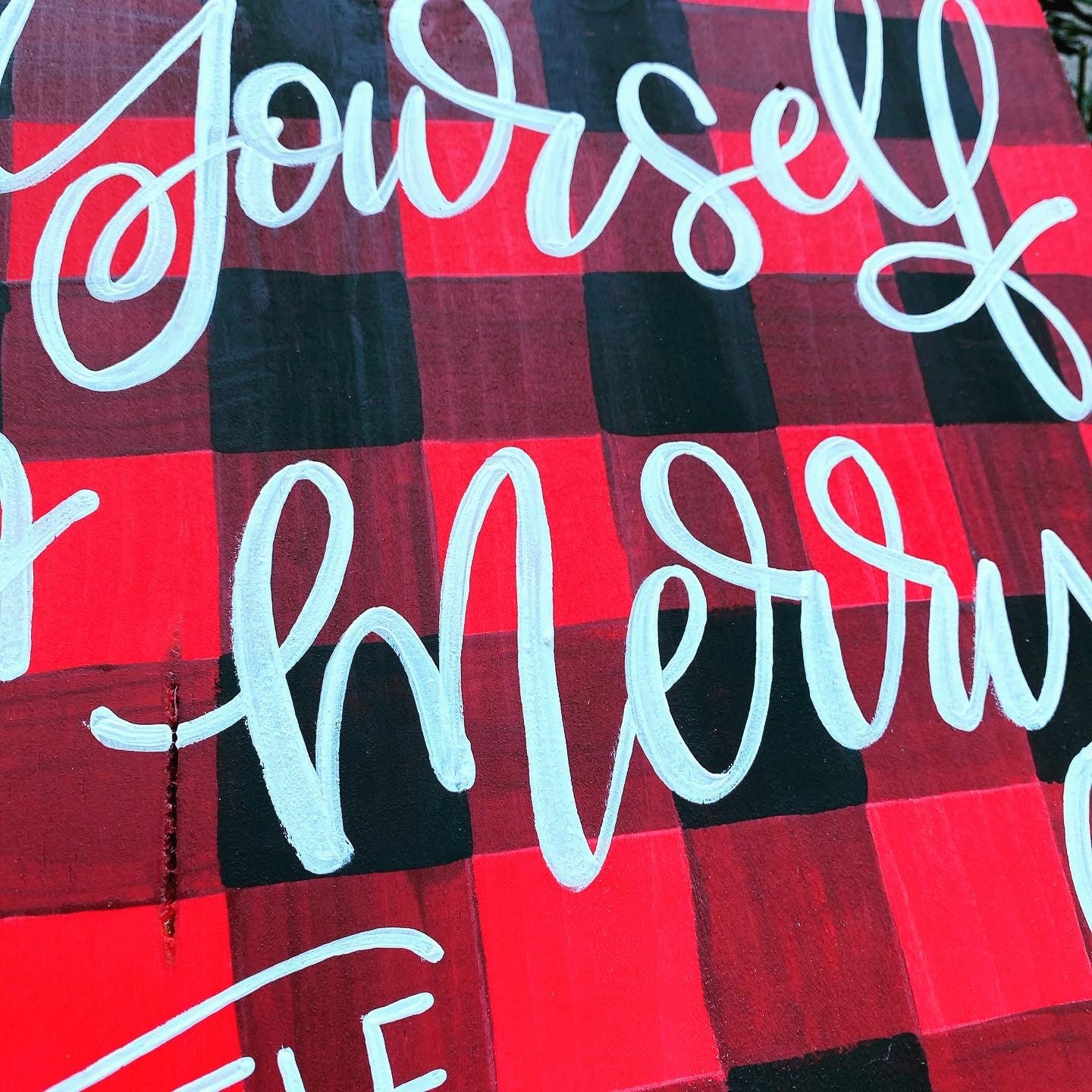 Buffalo Plaid Sign Wood Signs Wood Signs Sayings Christmas | Etsy