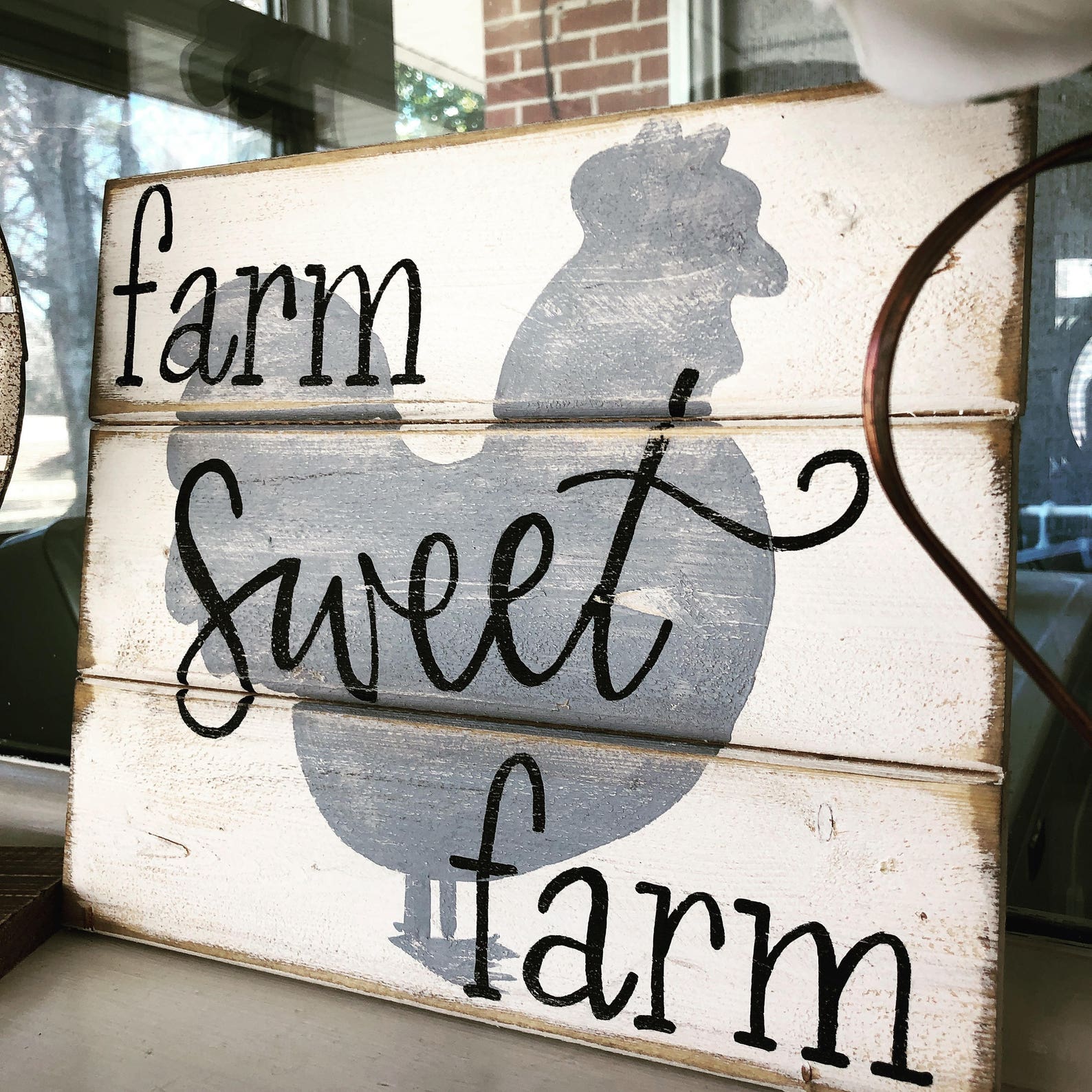 Farm Sweet Farm Farm Sign Chicken Sign Chicken Coop Sign | Etsy