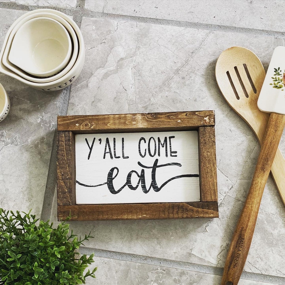 Yall come eat sign kitchen sign tiered tray decor tiered | Etsy
