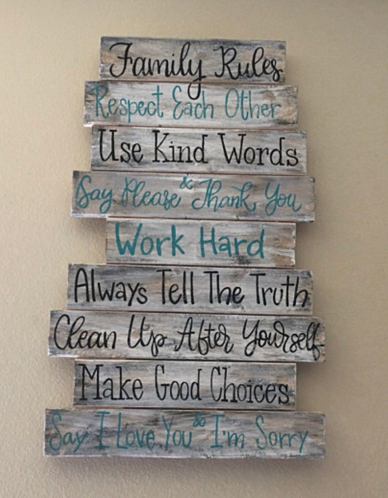 House Rules Sign Family Rules Sign Wood Signs Wood Signs - Etsy
