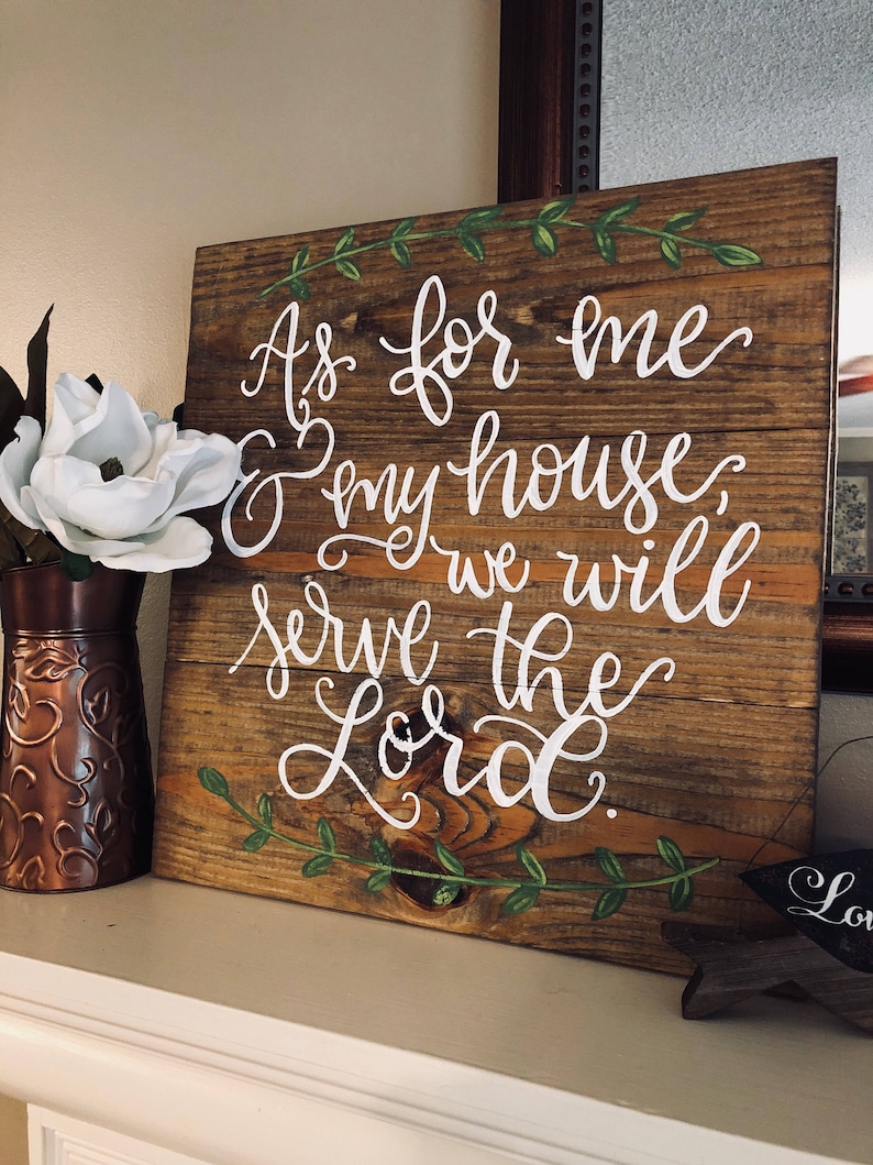 As for Me and My House Sign Wood Signs Wood Signs Sayings - Etsy