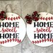Baseball Door Hanger Home Sweet Home Baseball Baseball Sign - Etsy
