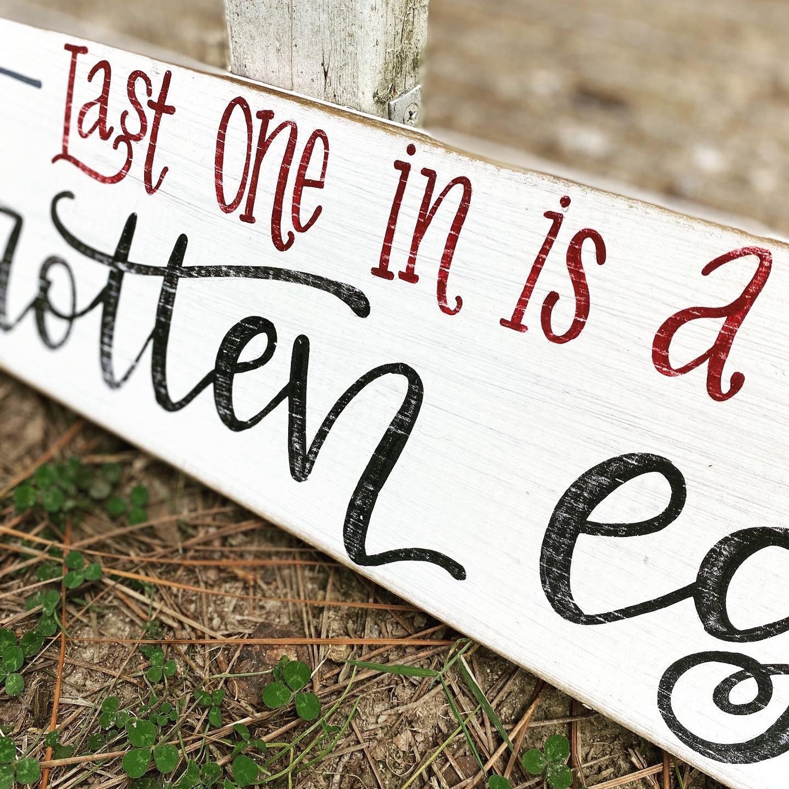 Last One in is a Rotten Egg Chicken Coop Sign Coop Sign - Etsy