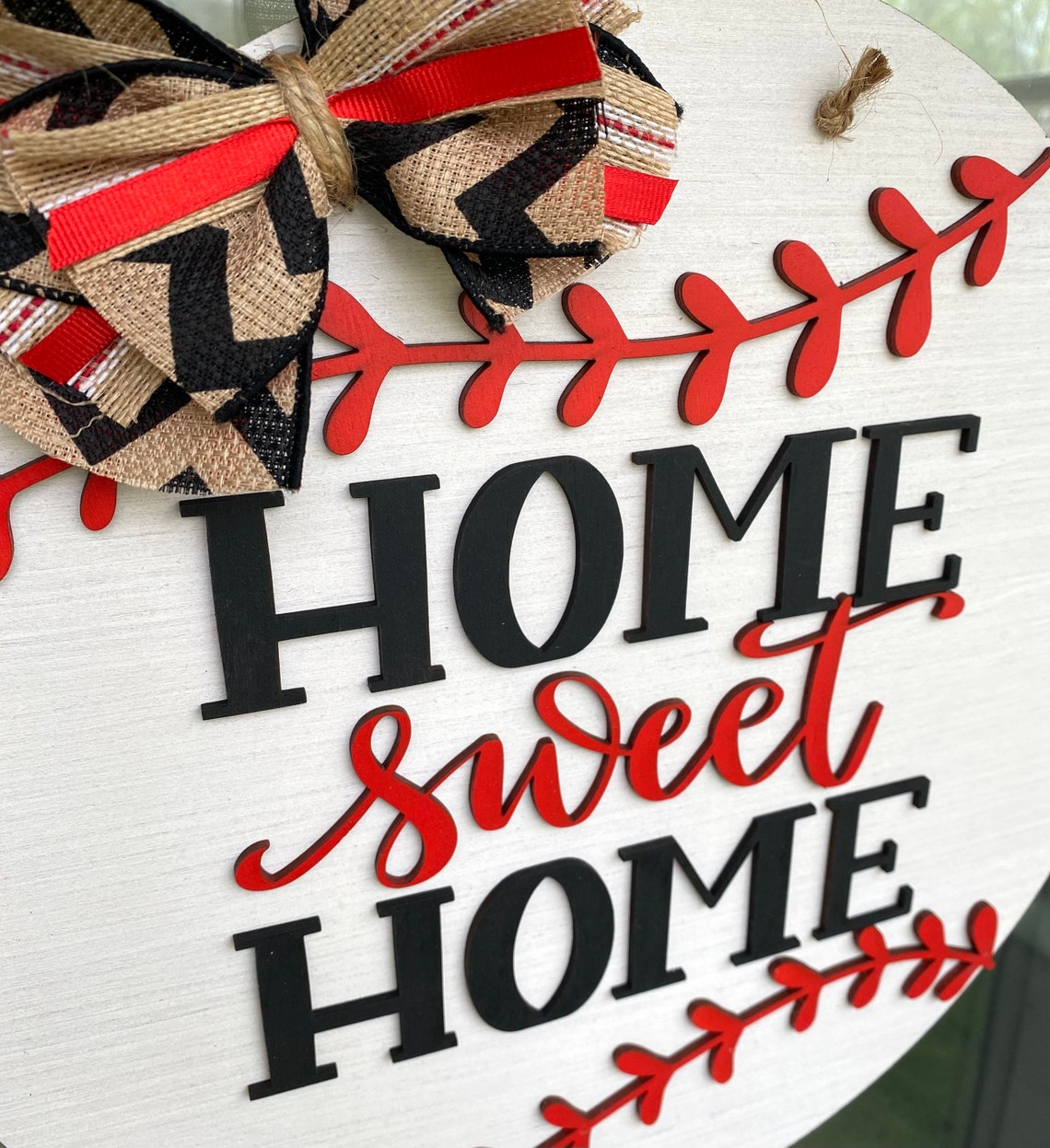 Baseball Door Hanger Home Sweet Home Baseball Baseball Sign | Etsy