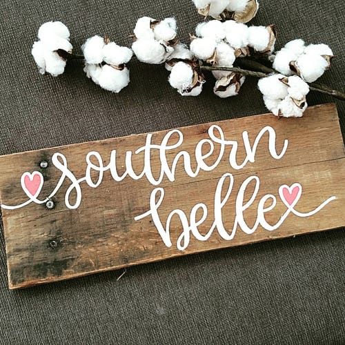 Southern Belle Sign Wood Signs Southern Signs Southern - Etsy