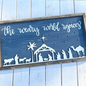 Nativity Scene Sign, Nativity Sign,christmas Nativity Scene, Christmas ...