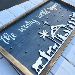 Nativity Scene Sign, Nativity Sign,christmas Nativity Scene, Christmas ...