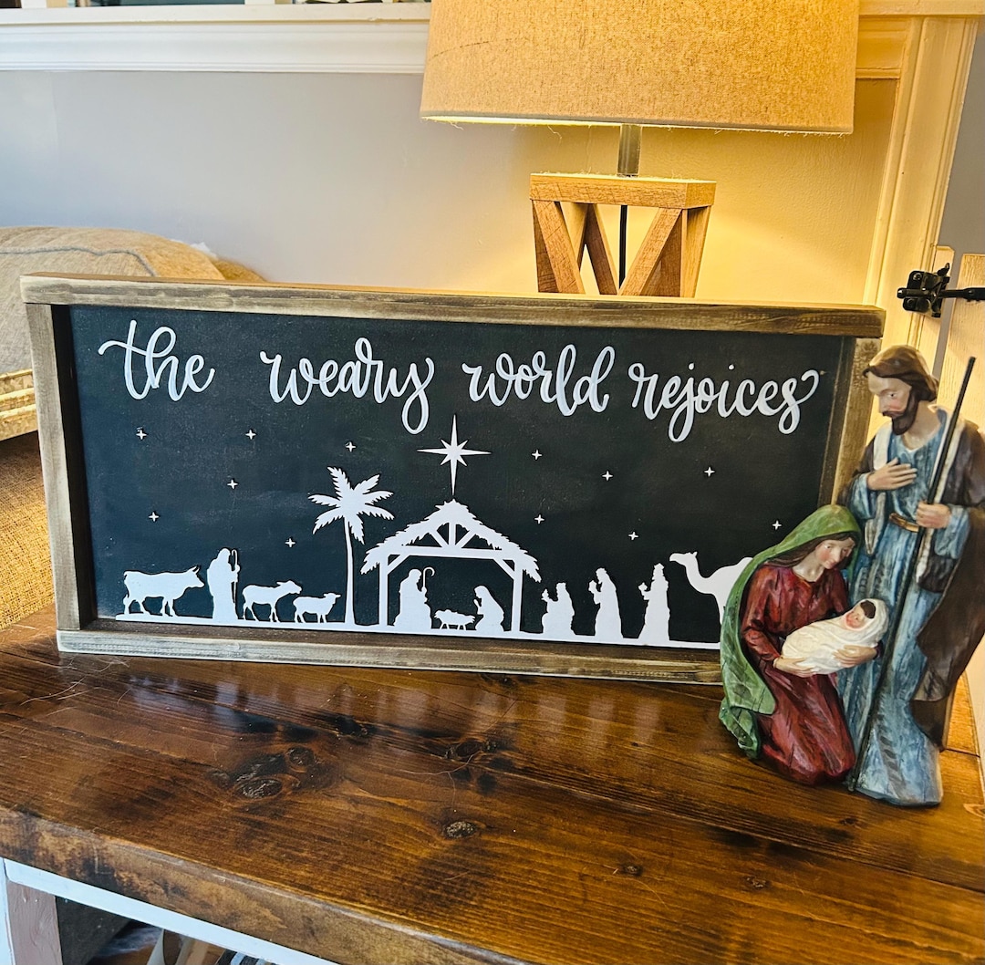 Nativity Scene Sign, Nativity Sign,christmas Nativity Scene, Christmas ...