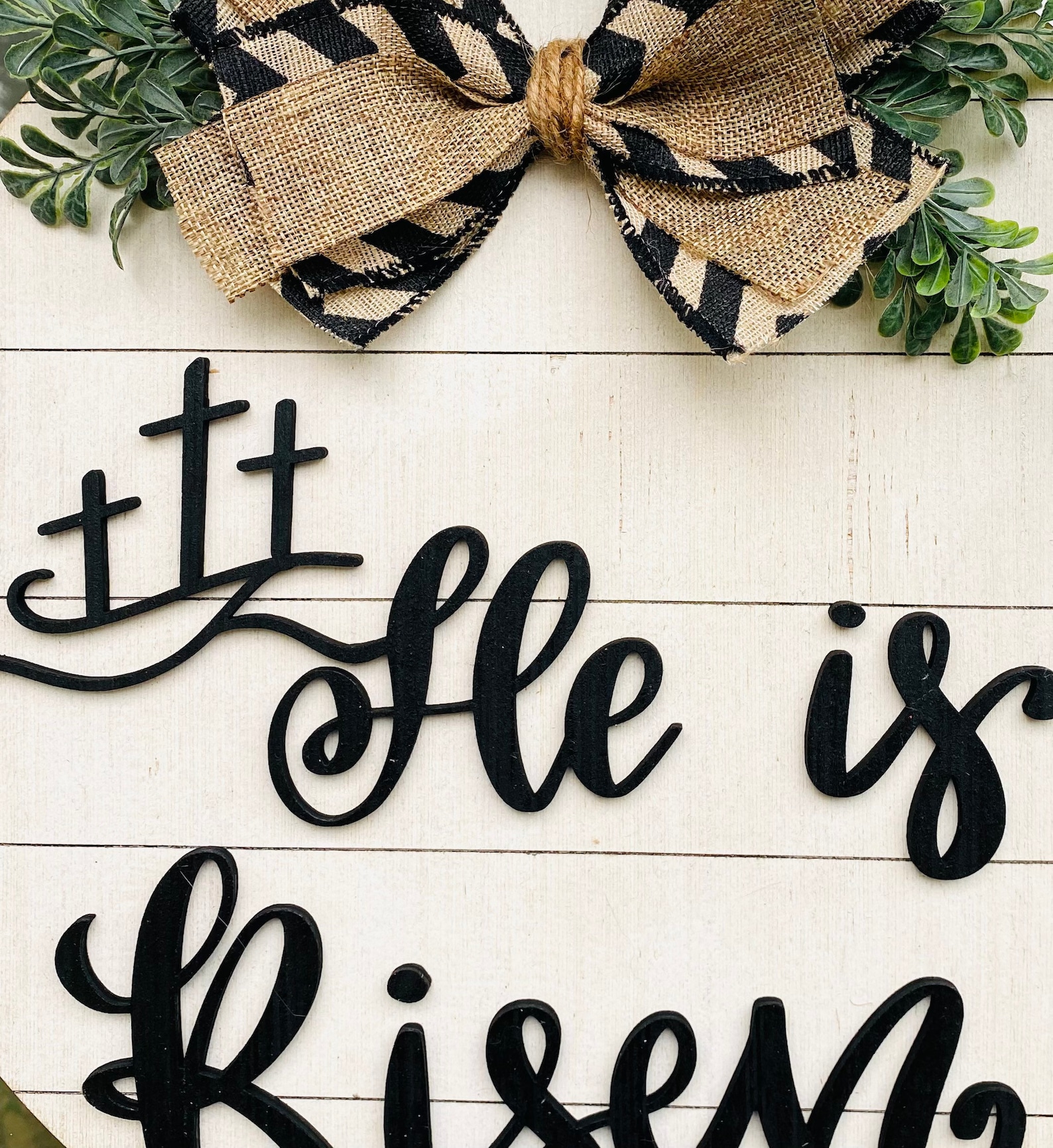 He is Risen Door Hanger Easter Sign Religious Wood Sign - Etsy