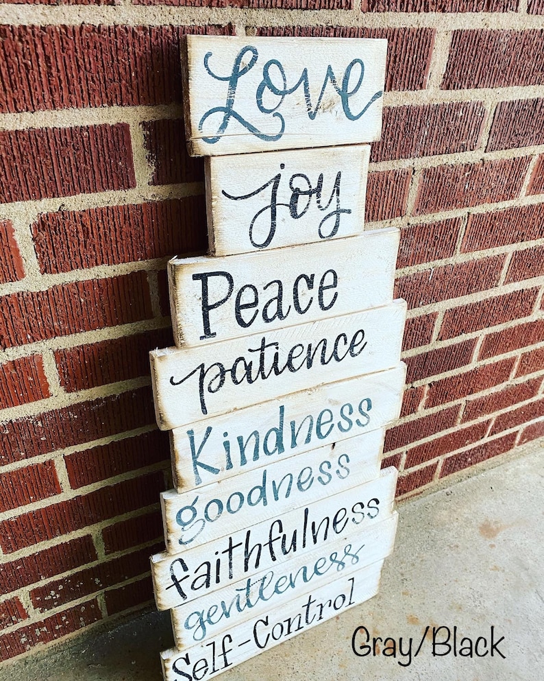 Fruits of the Spirit sign wood signs sayings wood signs | Etsy