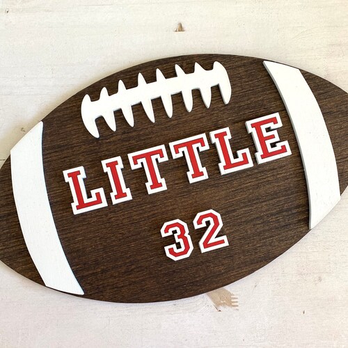 Personalized Football Player Wood Sign - Etsy
