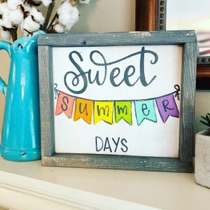 Sweet Summer Days Sign, Summer Sign, Summertime Sign, Summer Decor ...