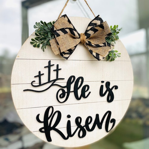 He is Risen Welcome Front Door Sign / Jesus / Easter / Worship - Etsy