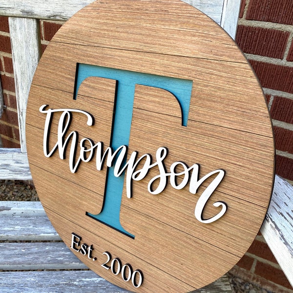 Personalized Initial With Last Name - Etsy