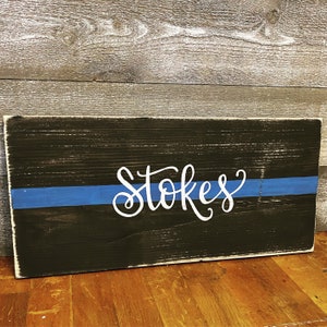 Thin Blue Line Sign, Police Signs, Police Officer Gifts, Police Wife ...