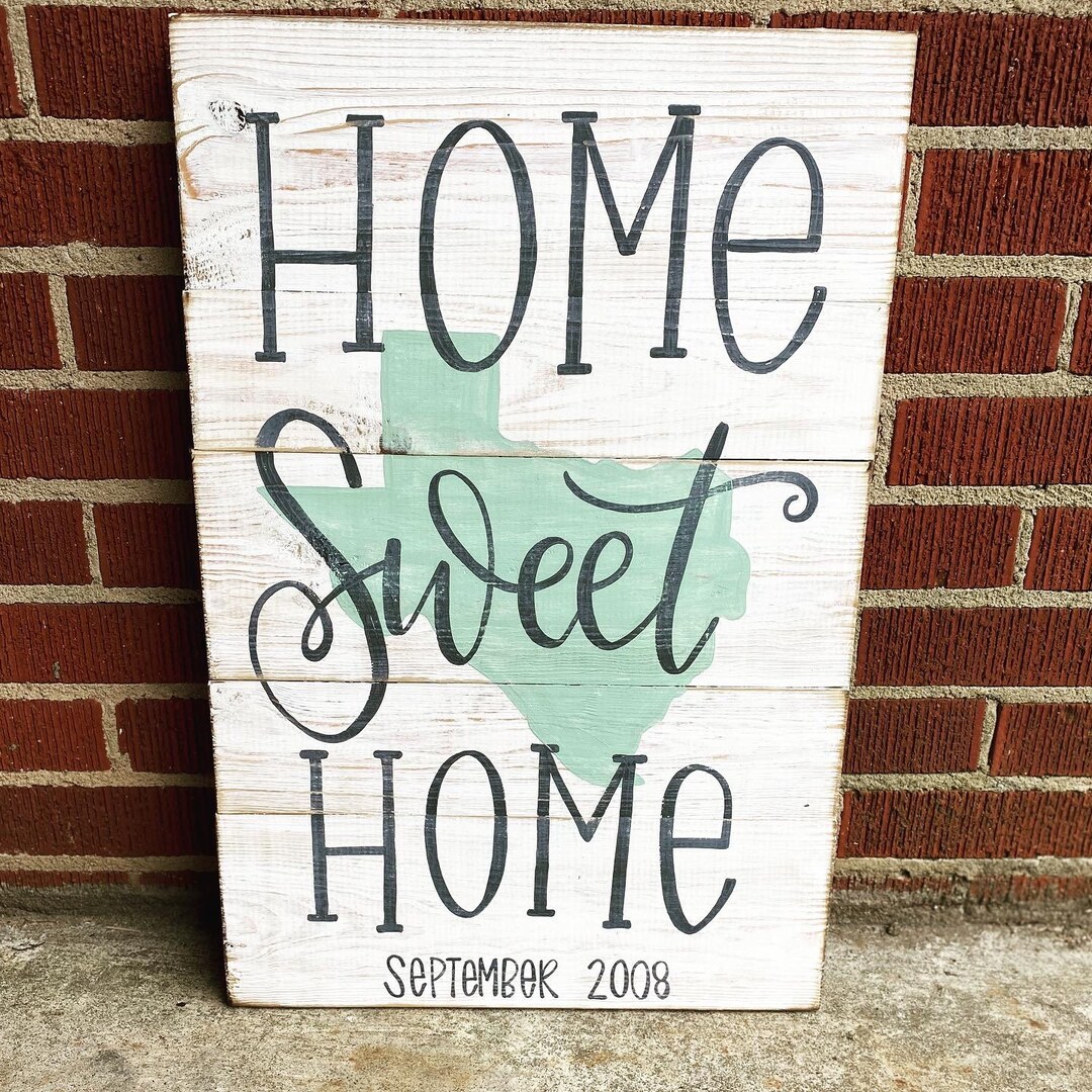 Home Sweet Home Sign, Your State Sign, State Sign, Wood Signs, Wood ...