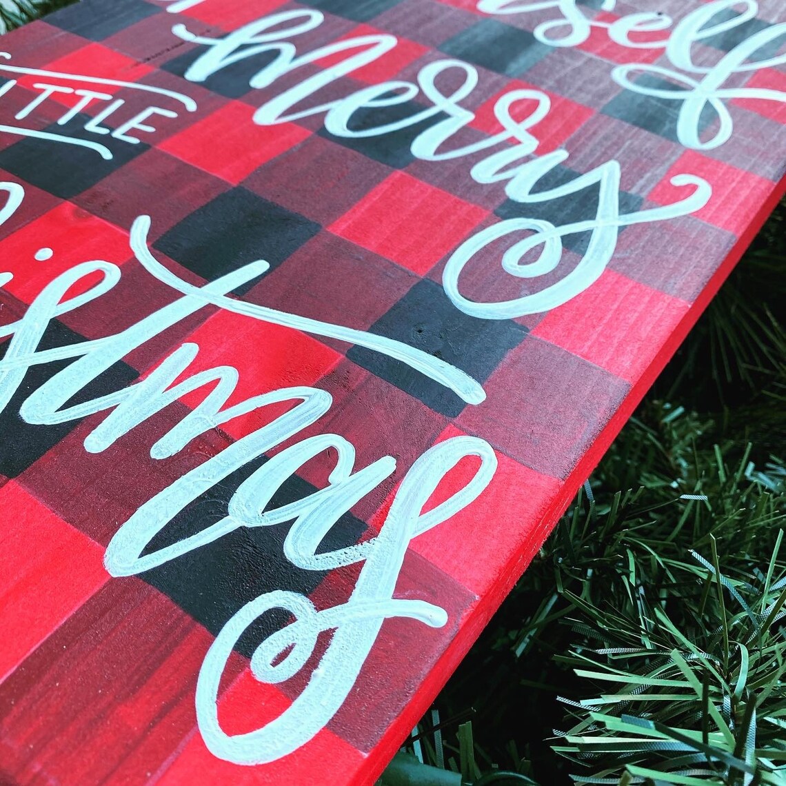 Buffalo Plaid Sign Wood Signs Wood Signs Sayings Christmas - Etsy