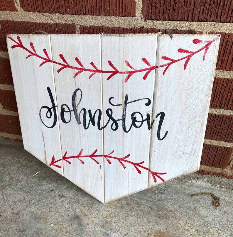 Baseball Sign Home Plate Sign Baseball Name Sign - Etsy