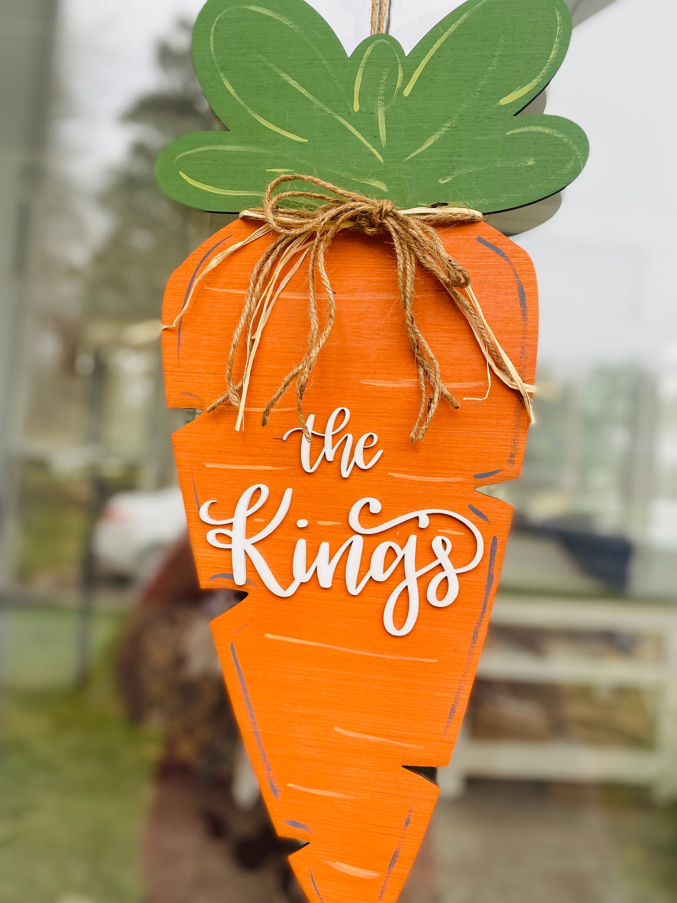 Personalized Carrot Door Hanger: 3D Easter Spring Decor - Etsy