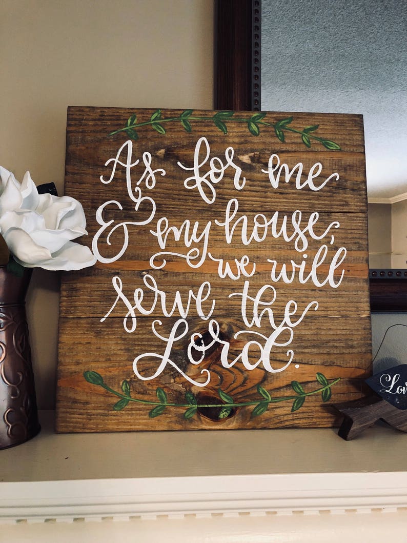 As for Me and My House Sign Wood Signs Wood Signs Sayings - Etsy