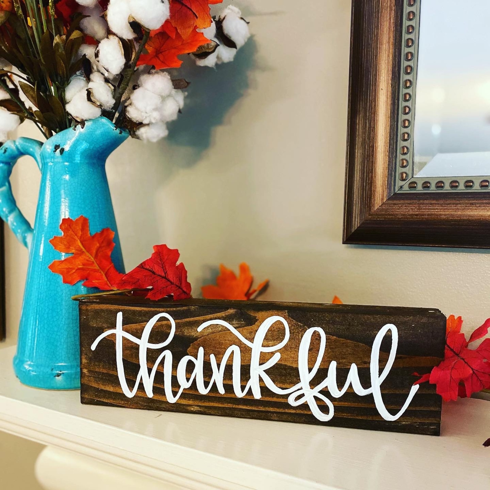 Thankful Wood Sign Wood Signs Wood Signs Sayings Fall Sign - Etsy