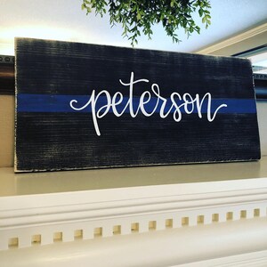 Thin Blue Line Sign, Police Signs, Police Officer Gifts, Police Wife ...