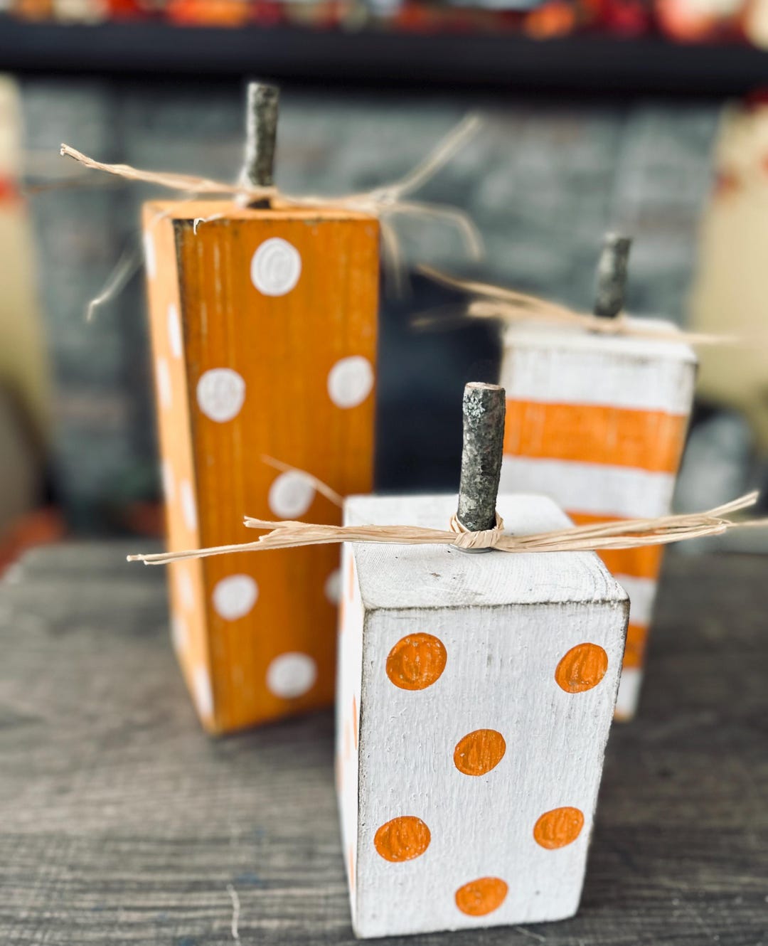 Pumpkin Blocks, Block Pumpkins, Wood Pumpkins, Fall Decor, Pumpkins ...