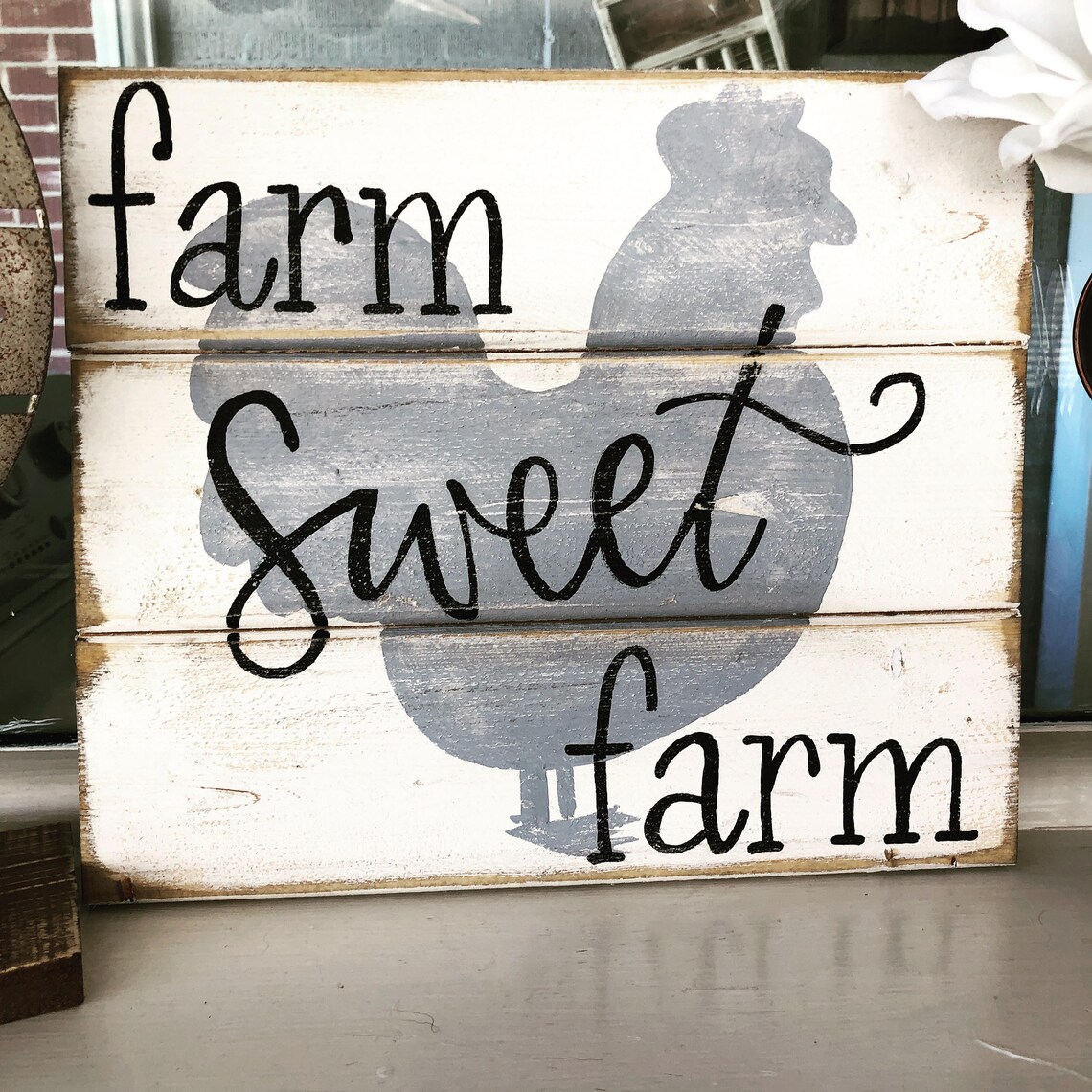 Farm Sweet Farm Farm Sign Chicken Sign Chicken Coop Sign | Etsy