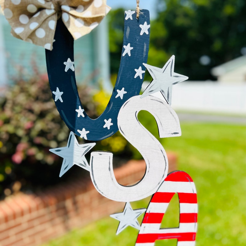 Patriotic Door Hanger - Etsy