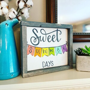 Sweet Summer Days Sign, Summer Sign, Summertime Sign, Summer Decor ...