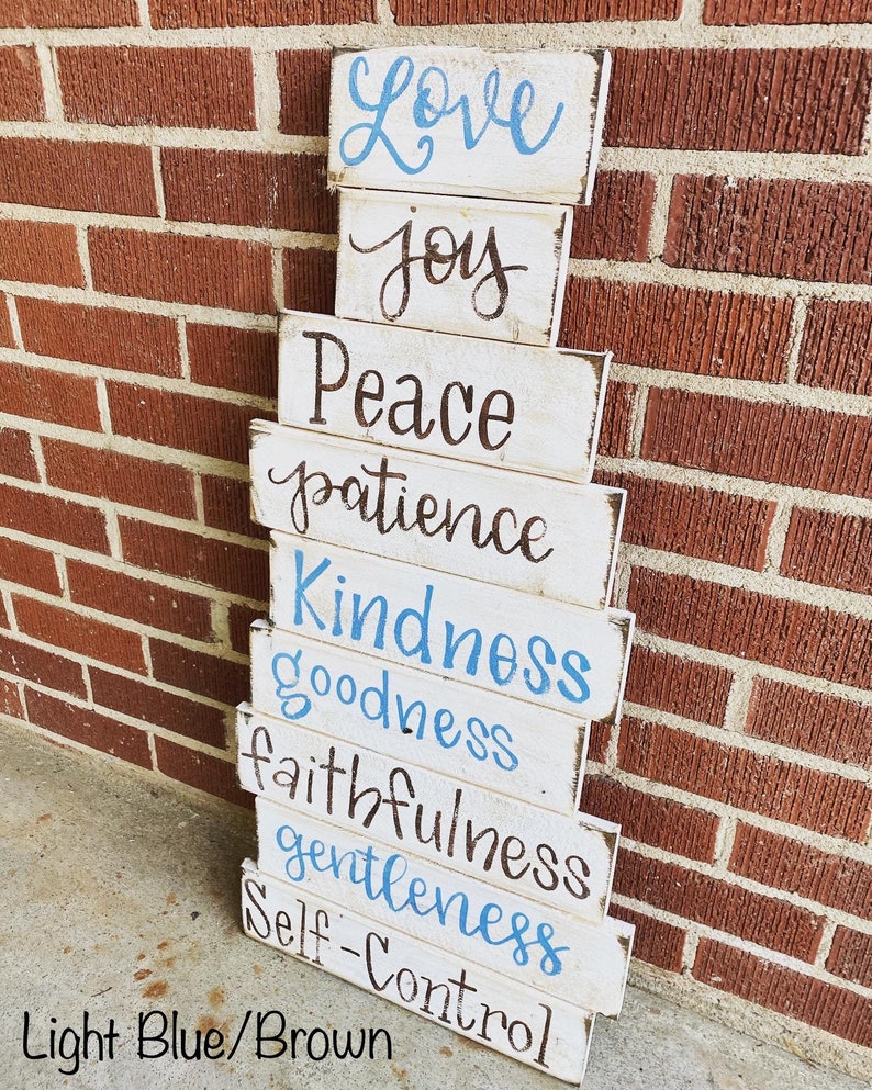 Fruits of the Spirit sign wood signs sayings wood signs | Etsy