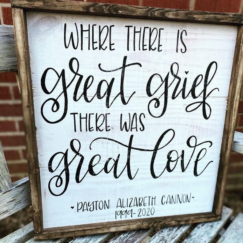 Memorial Wood Sign: Grief Quote, Loss of Loved One, Personalized - Etsy