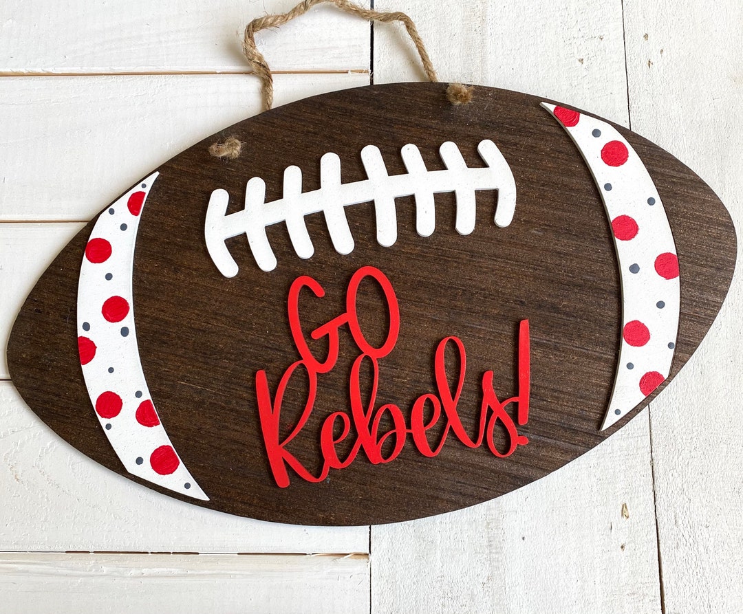 Personalized Football Team Door Hanger: 3D Laser Cut Sign - Etsy