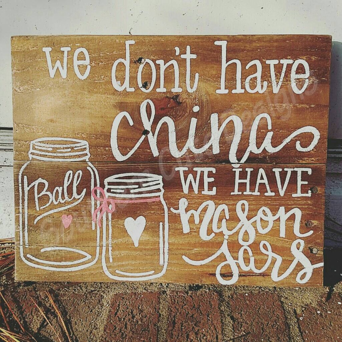 Mason jar sign mason jar decor wood signs wood signs | Etsy