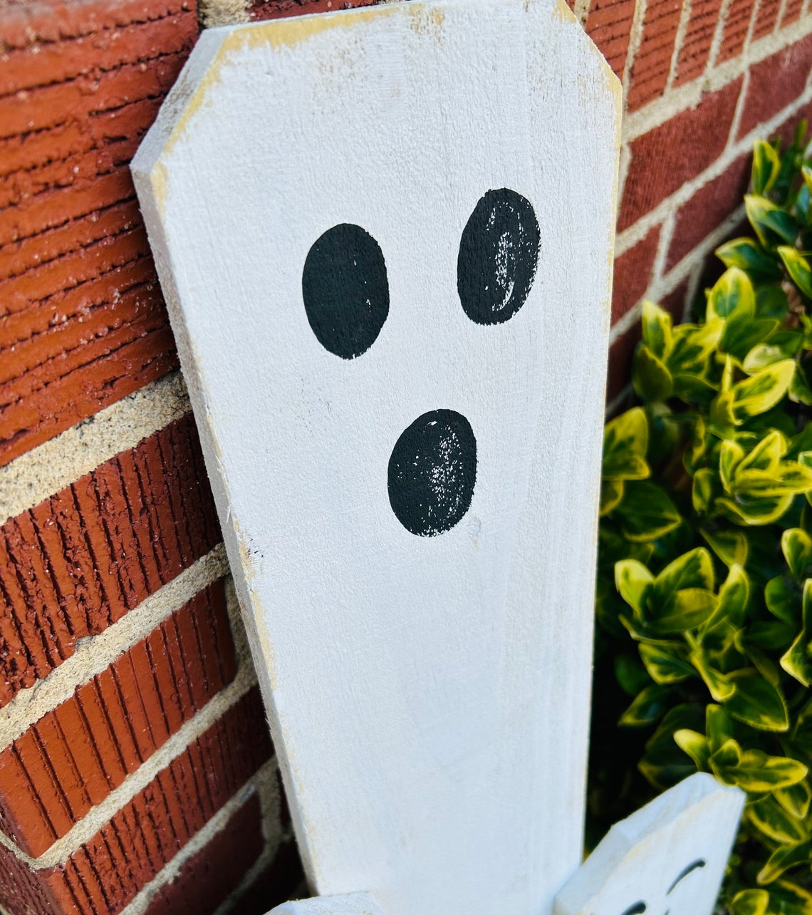 Hand Painted Halloween Ghost Porch Sign: Rustic Wood Decor 34 Inch - Etsy