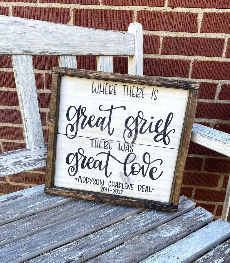 Memorial Wood Sign: Grief Quote, Loss of Loved One, Personalized - Etsy