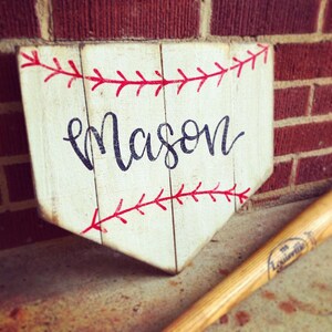 Baseball Sign, Home Plate Sign, Baseball Name Sign, Personalized ...