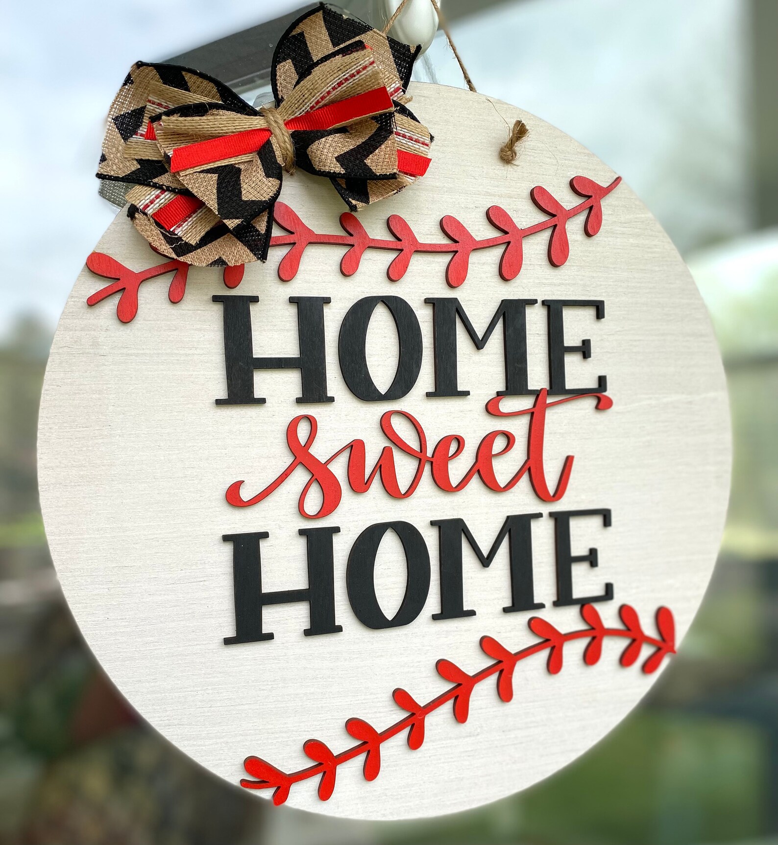 Baseball Door Hanger Home Sweet Home Baseball Baseball Sign | Etsy