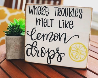 Where Troubles Melt Like Lemon Drops Canvas Pennant Banner - Etsy