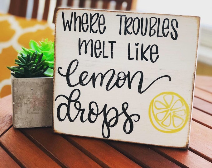 Where Troubles Melt Like Lemon Drops Canvas Pennant Banner - Etsy