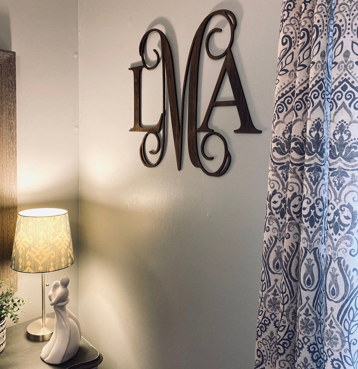 Couples Monogram Mixed Font Monogram Husband Wife Monogram | Etsy