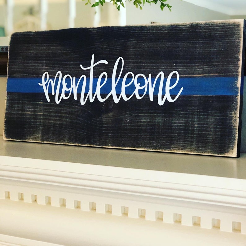Thin Blue Line Sign Police Signs Police Officer Gifts - Etsy