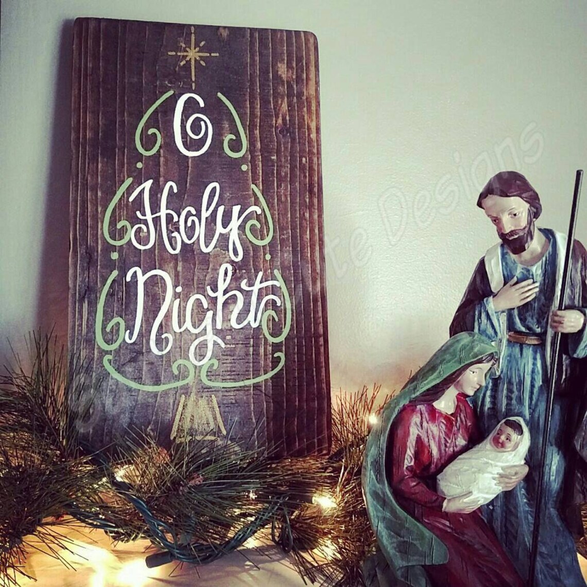 Oh Holy Night Sign Christmas Wood Sign O Holy Night Sign - Etsy