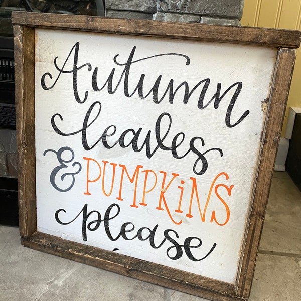 Wood Pumpkin Sign - Etsy