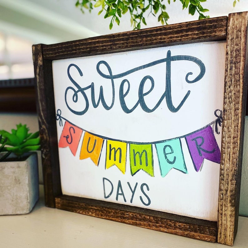Sweet Summer Days Sign Summer Sign Summertime Sign Summer - Etsy
